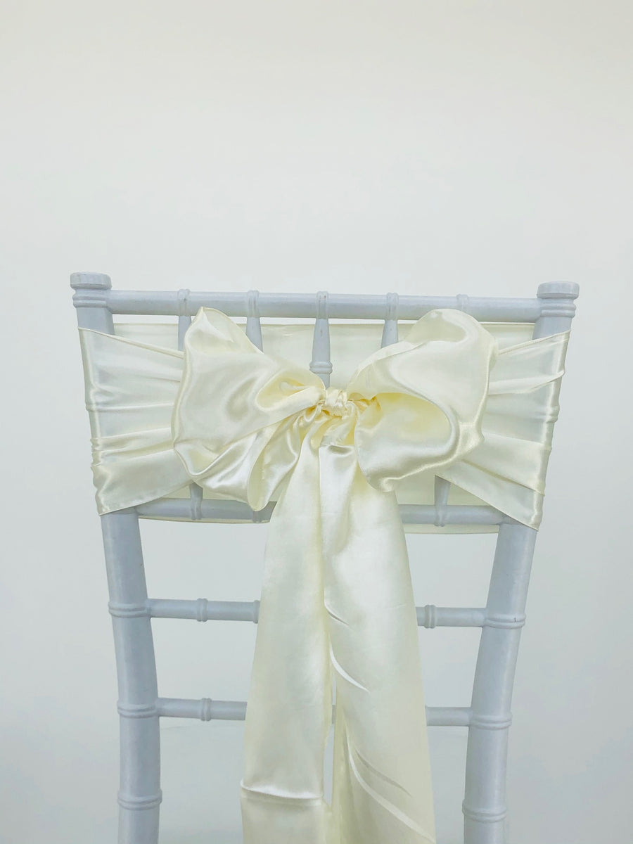 Ivory Sashes – Affordable & Luxury Event Rentals