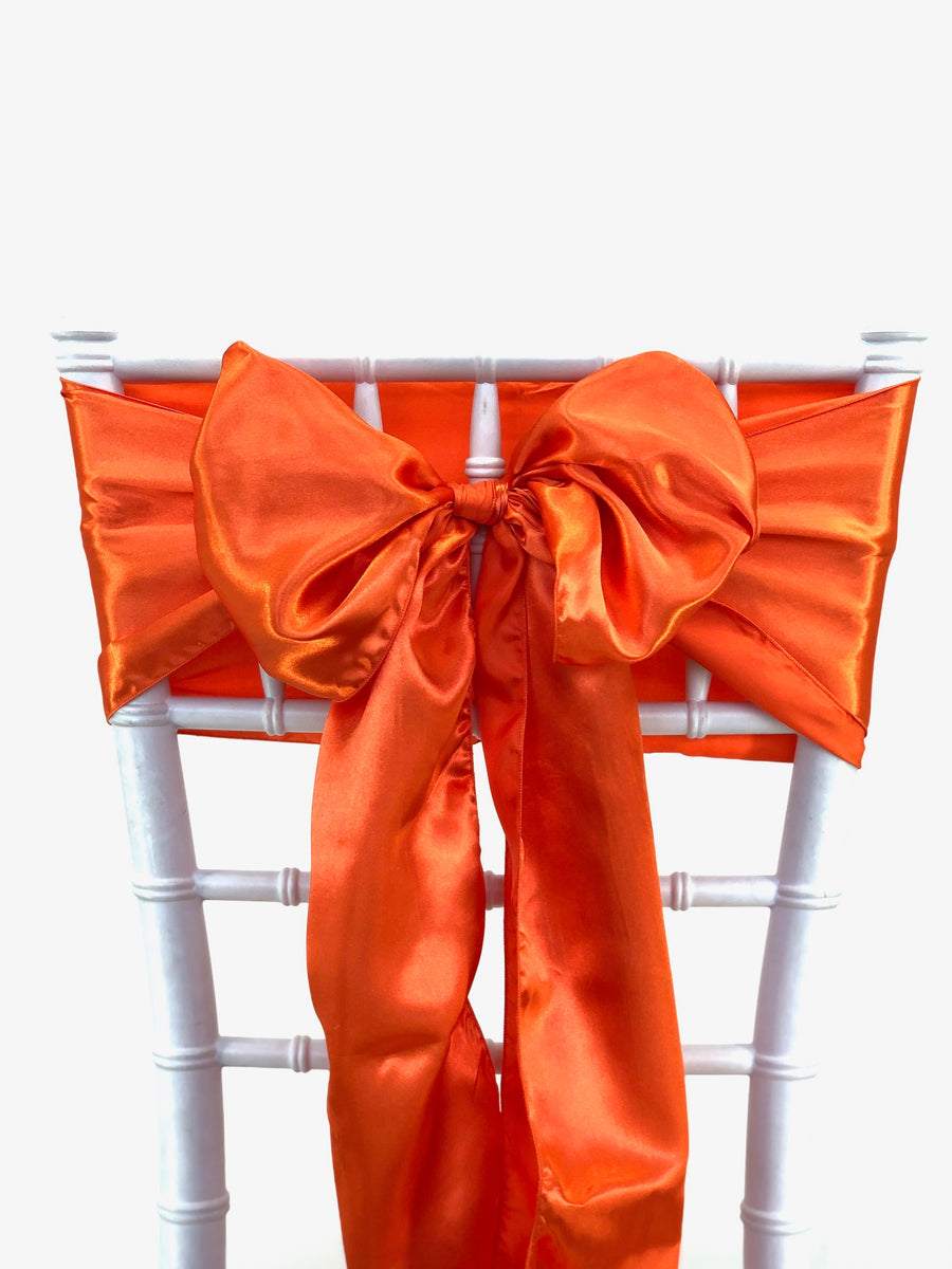 Orange Sashes – Affordable & Luxury Event Rentals