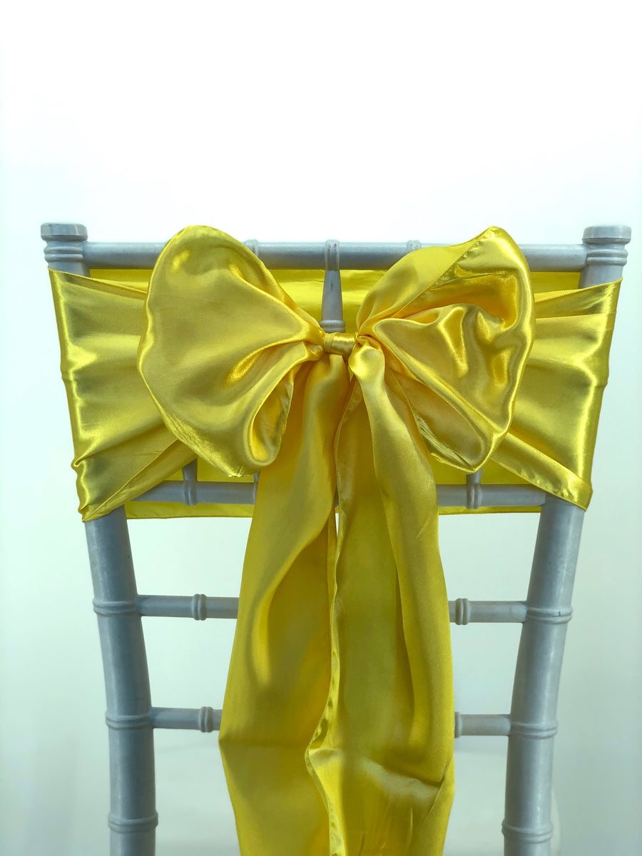 Yellow Sashes – Affordable & Luxury Event Rentals