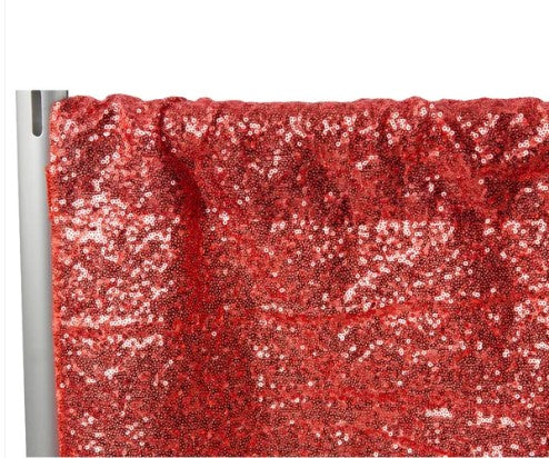 Red Sequin Single Panel- - 4'x8' – Affordable & Luxury Event Rentals