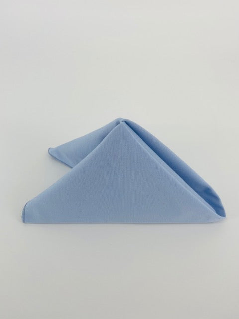Light Blue Polyester Napkins (10 Count) – Affordable & Luxury Event Rentals