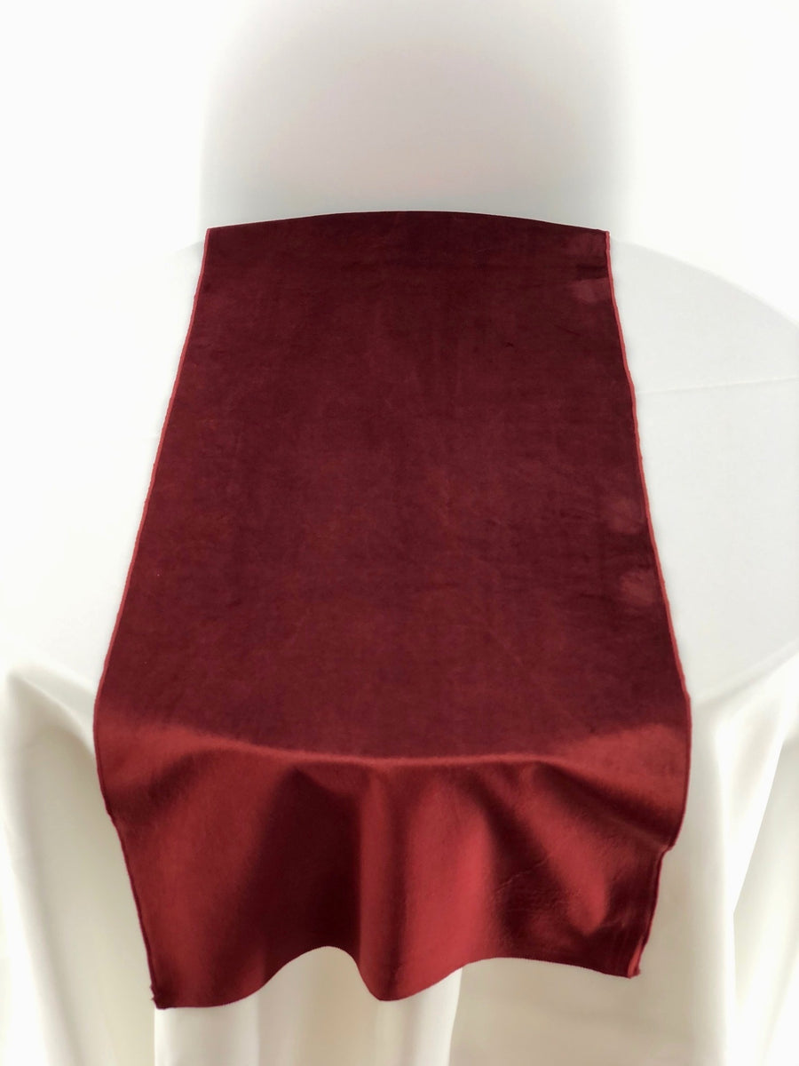 Merlot Velvet Table Runners – Affordable & Luxury Event Rentals