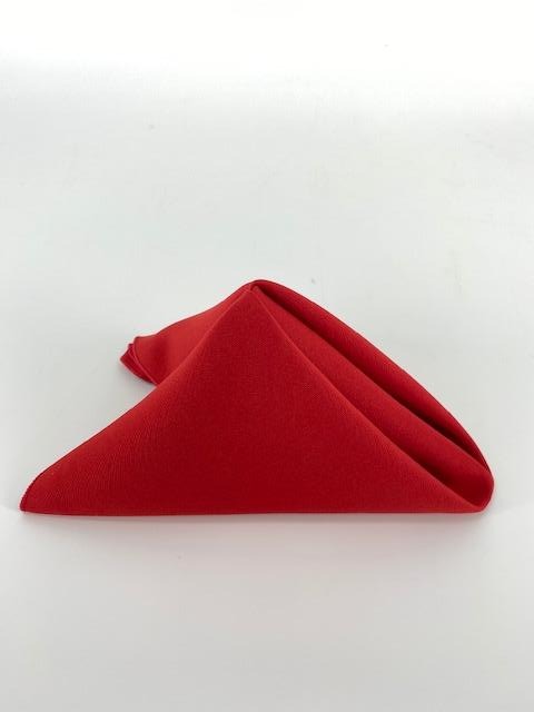 Red Polyester Napkins (10 Count) – Affordable & Luxury Event Rentals