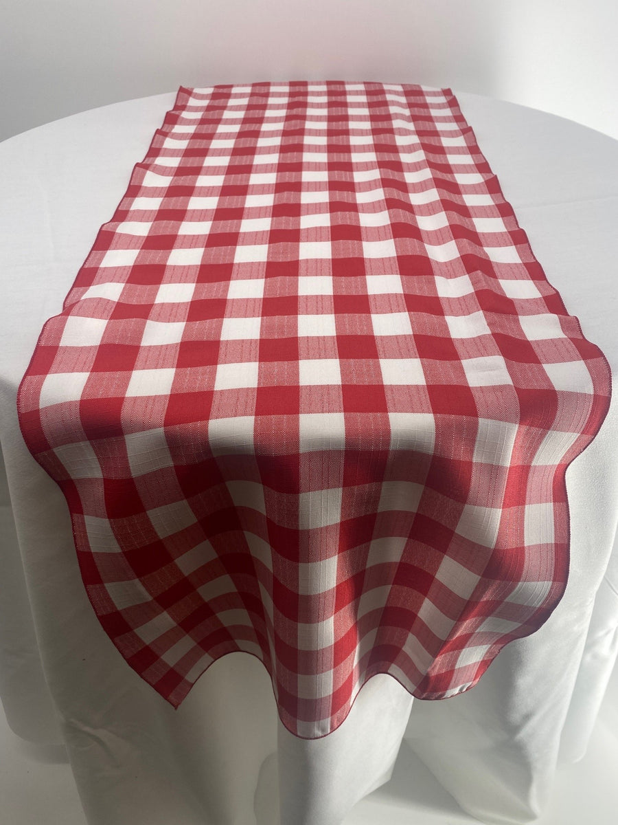 Red/White Checkered Table Runners – Affordable & Luxury Event Rentals