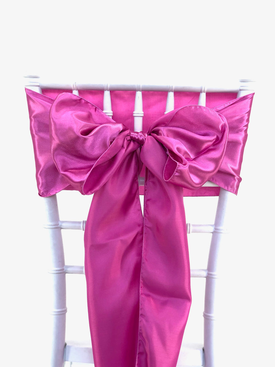 Magenta Satin Sashes – Affordable & Luxury Event Rentals