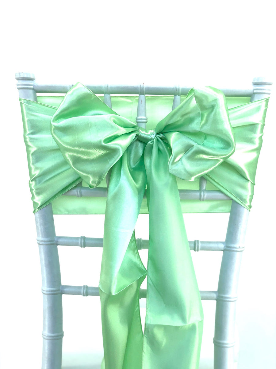 Mint Green Satin Sashes – Affordable & Luxury Event Rentals