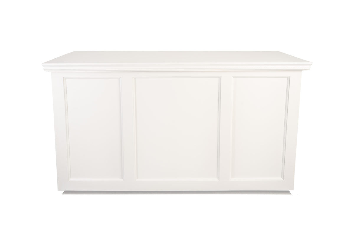 6' White Wooden Portable Bar – Affordable & Luxury Event Rentals