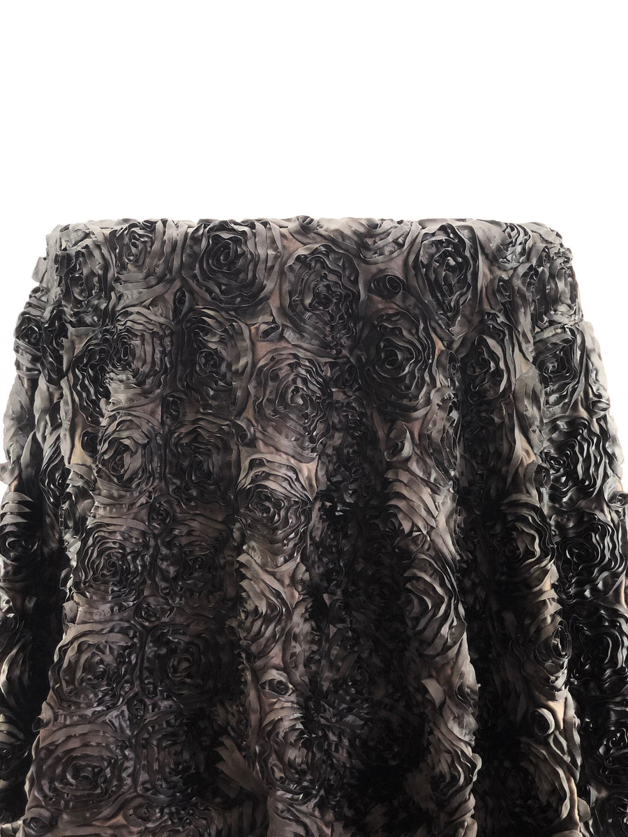 Black Rosette Tablecloth – Affordable & Luxury Event Rentals