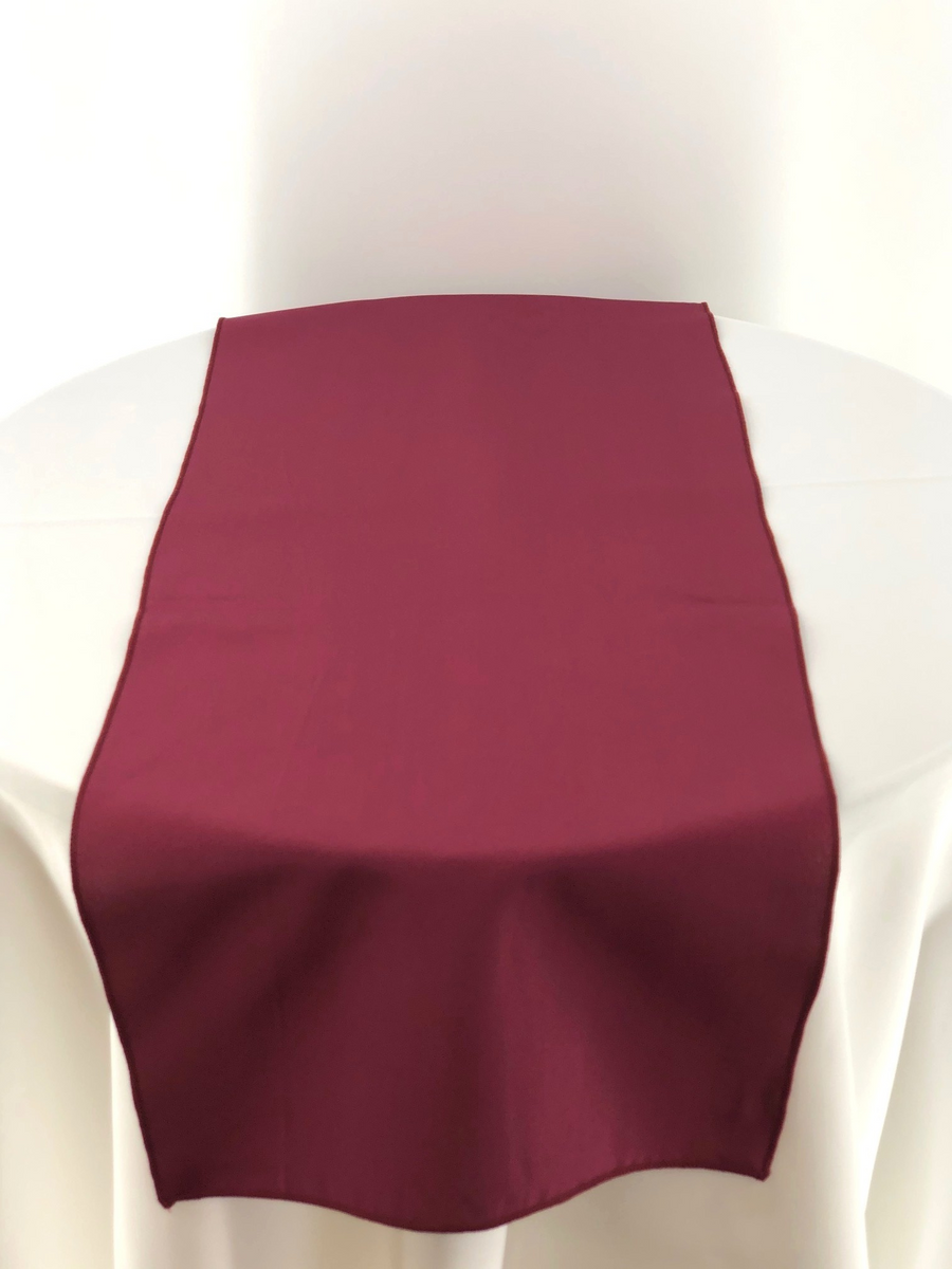 Burgundy Polyester Table Runners – Affordable & Luxury Event Rentals