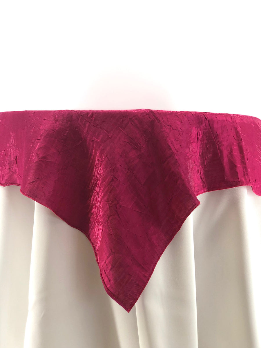 Fuchsia Iridescent Crush Tablecloth – Affordable & Luxury Event Rentals