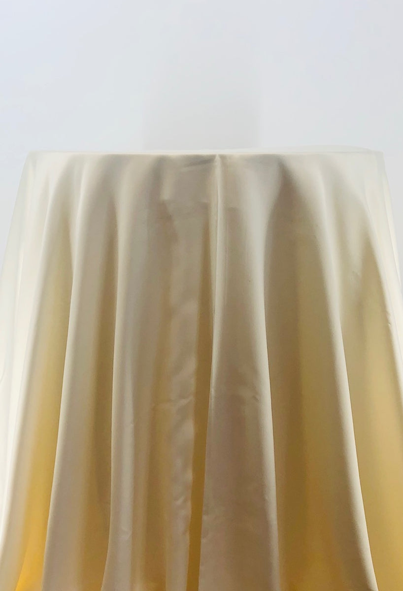 Ivory Matte Satin Tablecloth – Affordable & Luxury Event Rentals