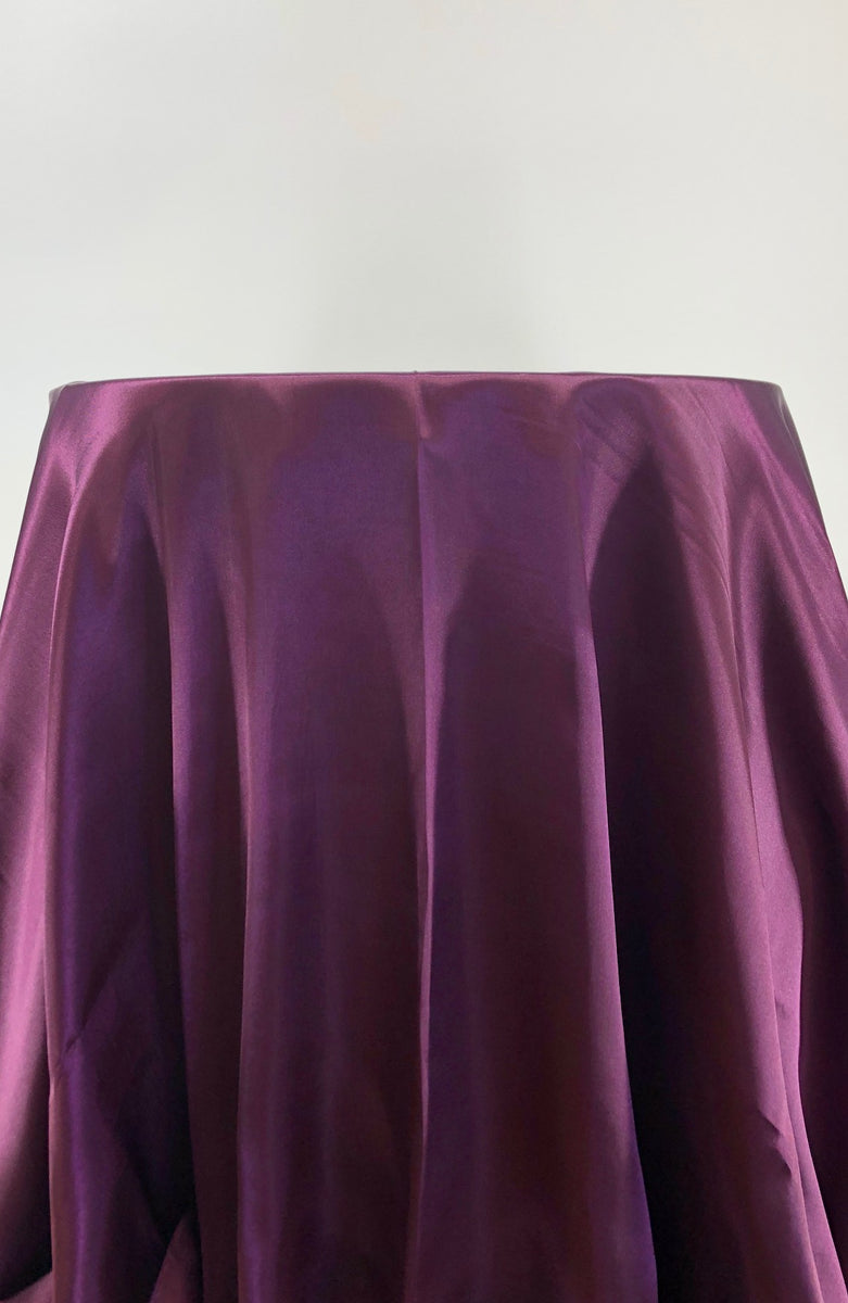 Plum Satin Tablecloth – Affordable & Luxury Event Rentals