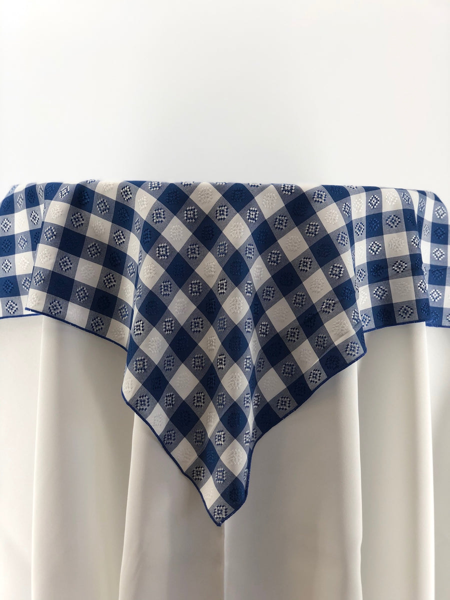 Royal Blue Gingham Tablecloth – Affordable & Luxury Event Rentals